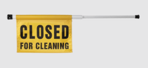 Door Caution Sign Spring Loaded - Everyday Supplies